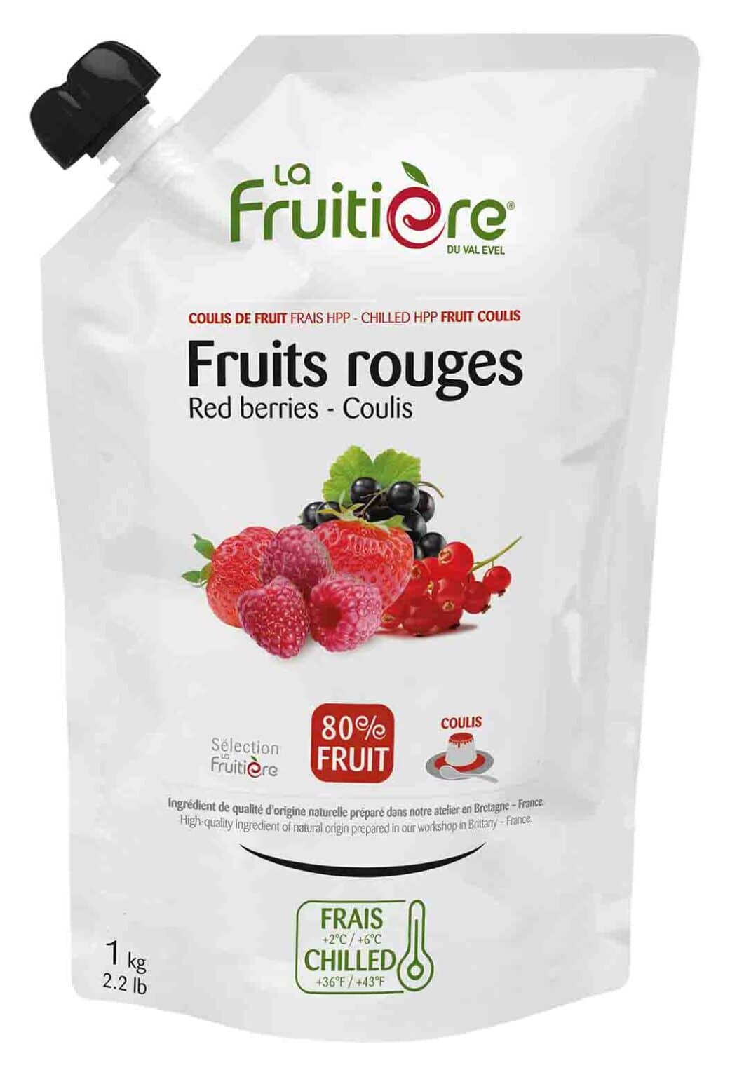 COULIS DE FRUITS ROUGES 80% - La Fruitière du Val Evel