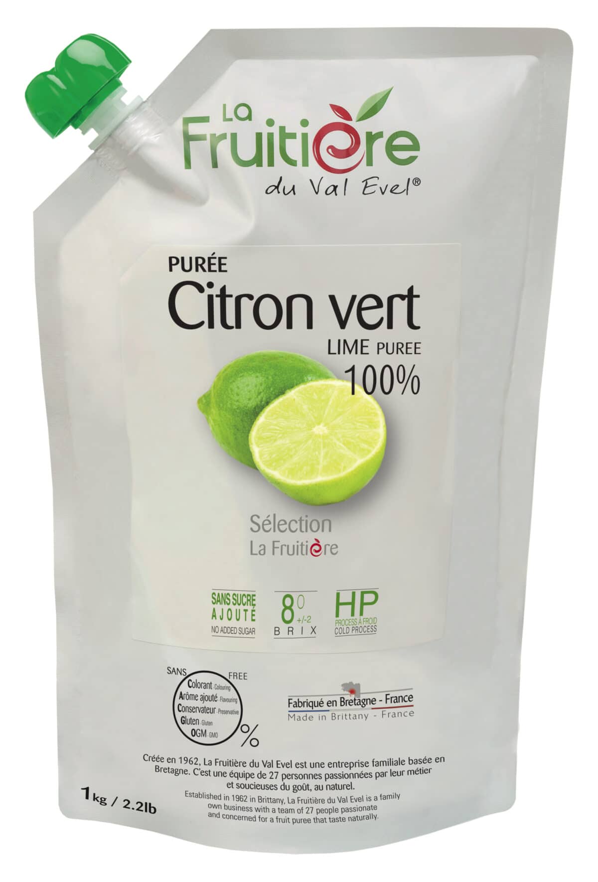 PURÉE DE CITRON VERT 100% - La Fruitière du Val Evel