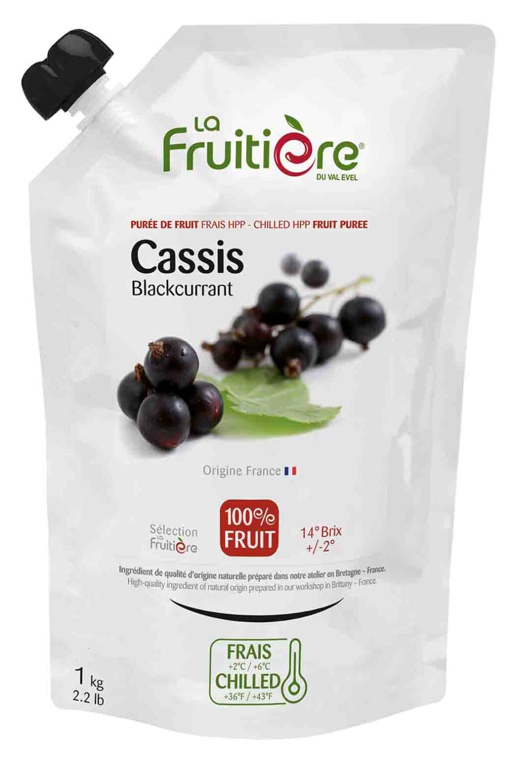 BLACKCURRANT PUREE 100% - La Fruitière du Val Evel